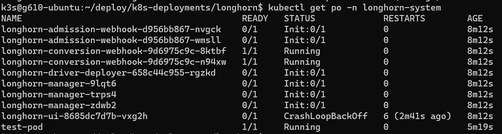 在k3s环境部署longhorn，一直处于初始化中，怎么办呢？ - Longhorn - Rancher 中文论坛