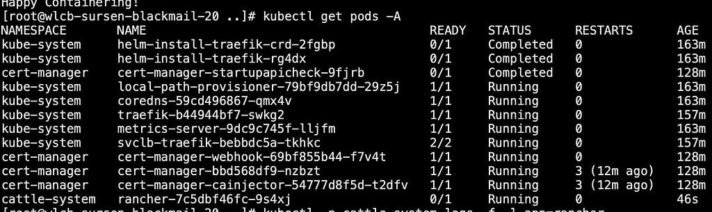 Rancher 无法启动 - Rancher 2.x - Rancher 中文论坛