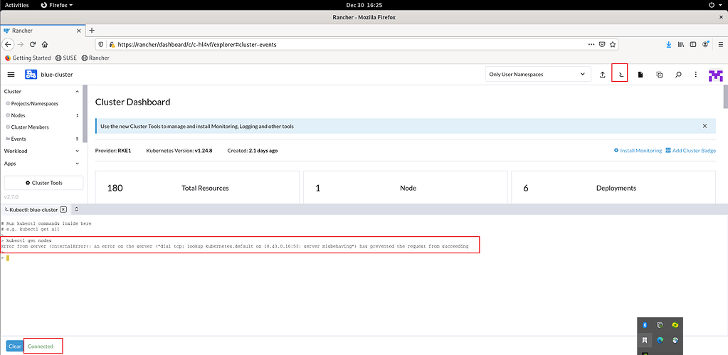 在 Rancher WebUI 中，打开下游集群 “kubectl shell”，无法正常执行 kubectl 命令 - Rancher 2.x - Rancher 中文论坛
